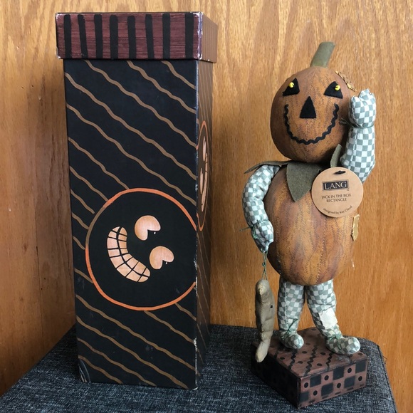 Vintage | Accents | Vintage Lang Jackolantern Pumpkin Guy Statue ...